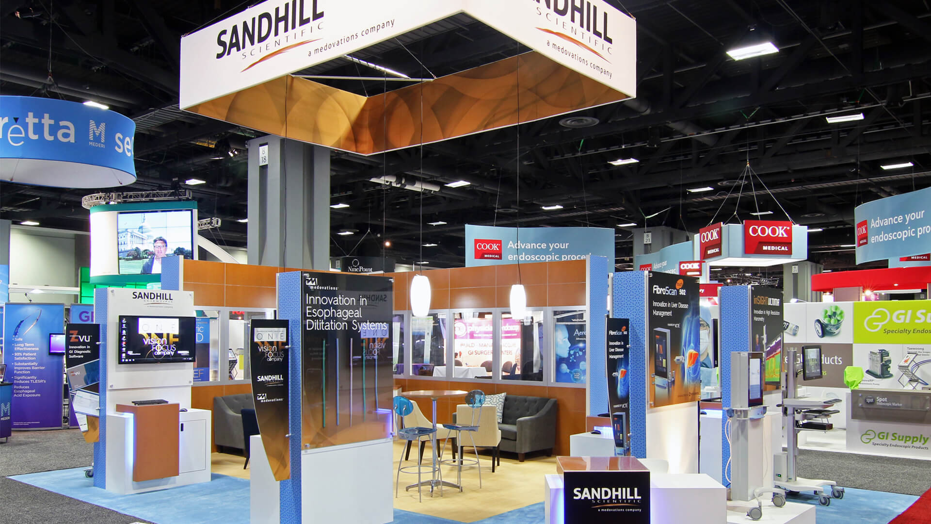 Custom Rental Booth for Sandhill Scientific at DDW | Condit